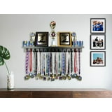 Medal Awards Rack Trophy Shelf and Award Display Rack- Black 36 ...