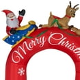 Airblown Inflatable Archway Santa in Sleigh with Flying Reindeers 9ft ...