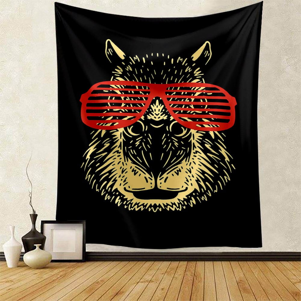 Capybara Club pintura de pared divertida, tapiz de Humor Capybara ...