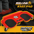 Magshion Rolling Knee Pads Creeper, Red, 5 Swivel Casters, Tool Tray ...