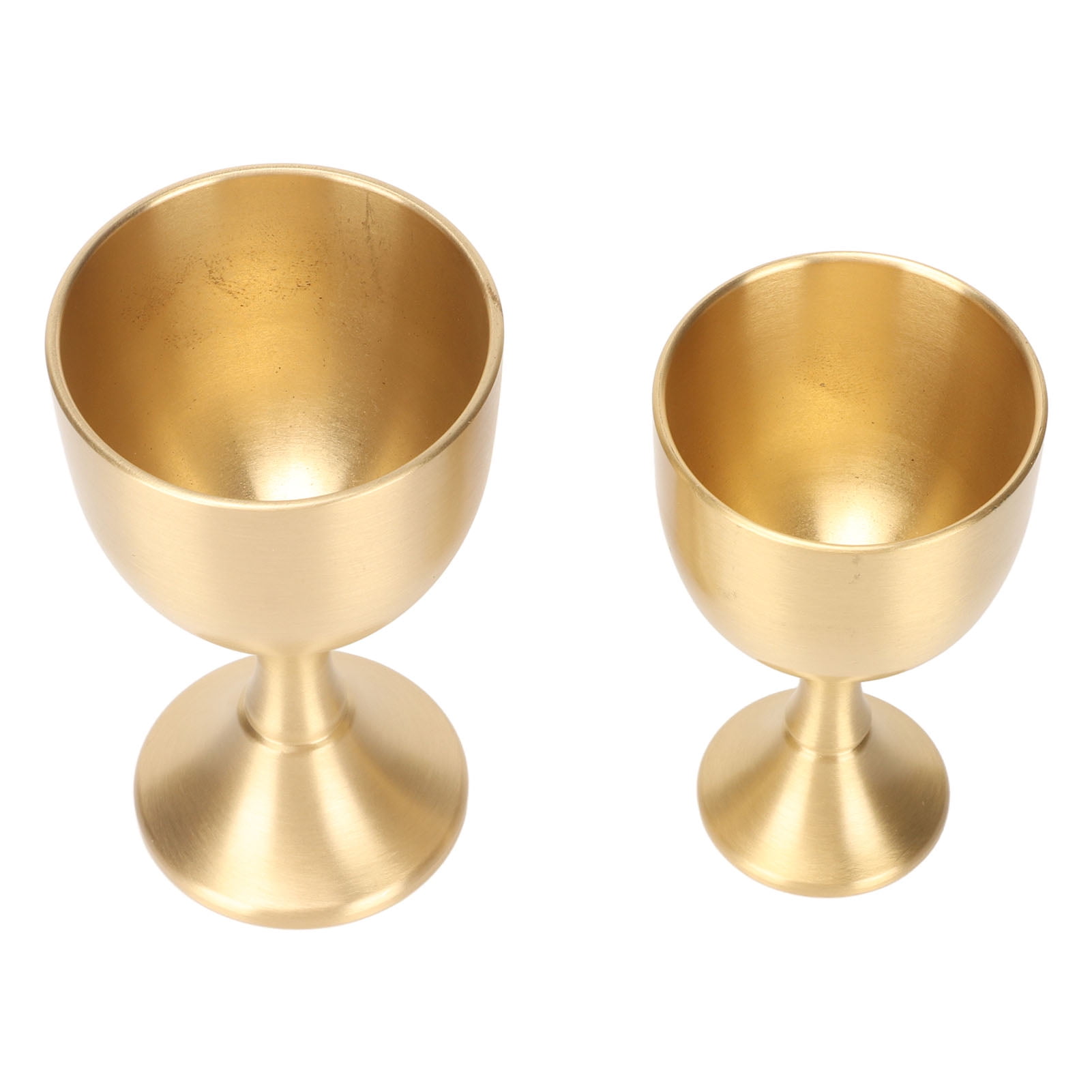 Cáliz vintage con acabado dorado, copas de vino pequeñas, decoración de ...