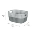 Simplify 2-Tone Decorative Plastic Medium Storage Basket in Greys ...
