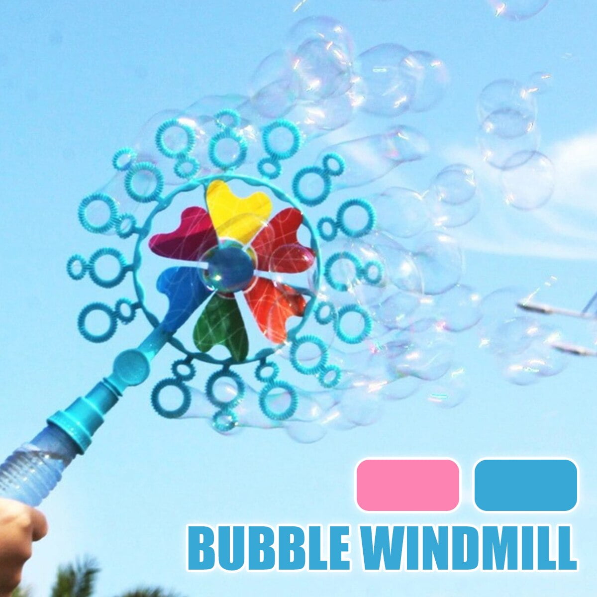 Beileda Bubble Machine Toy Windmill Bubble Machine Blowing Bubbles Childrens Toys Outdoor Fun Toys Kids Birthday Gift