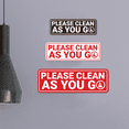 Standard Please Clean As You Go Sign (Black) - Medium - Walmart.com