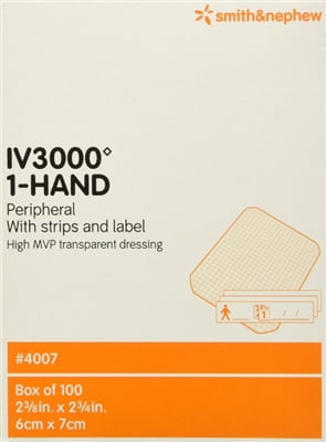 Buy Opsite IV3000 1 Hand IV Dressing, 2.38 X 2.75 Inch, Smith & Nephew ...