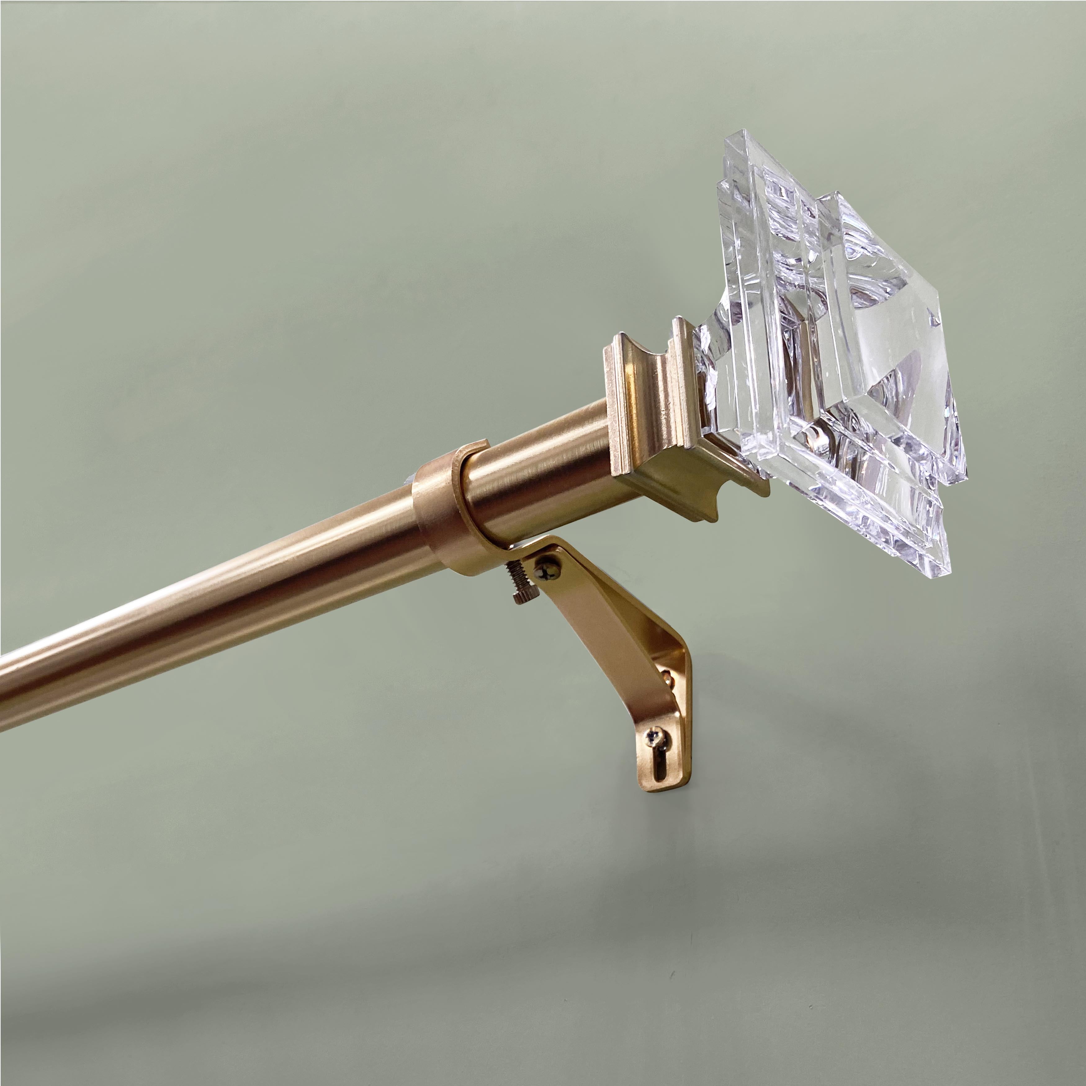 Better Homes & Gardens 1” Clear Acrylic Square Single Curtain Rod ...