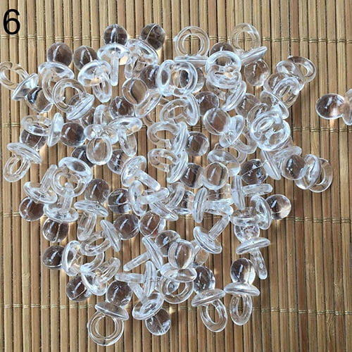 GROFRY Mini Pacifiers 50 Pcs Clear Acrylic Mini Pacifiers Baby Shower ...