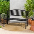 Outdoor Bench Garden Bench Patio Bench,Weatherproof Anti-Rust Metal ...