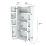 Free Shipping! Inval 2-Door 4-Shelf Laminate Kitchen Pantry Cabinet ...