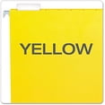 81606EE Recycled Hanging Folders, Letter Size, Yellow, 1/5 Cut, 25/BX ...