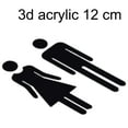 Haimni 1 Pairs Self-Sticker 3D Acrylic Men& Woman Wc Restroom Bathroom ...