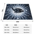Black Cat Blanket, Mystical Moon Phases Celestial Art Soft Flannel ...