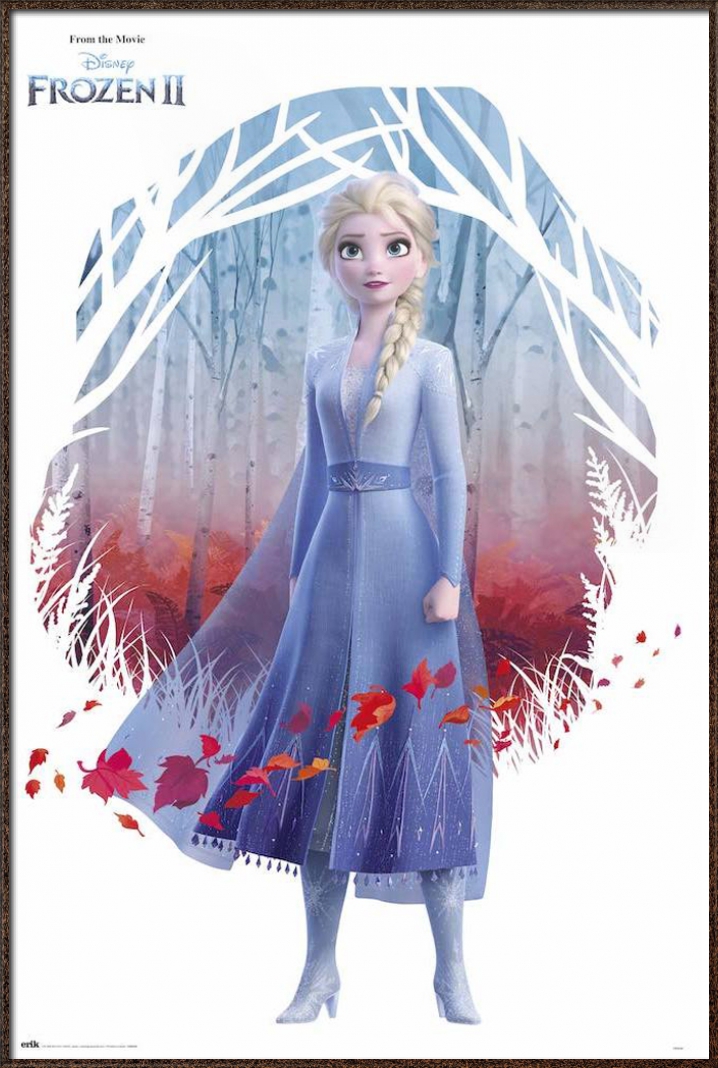 Frozen 2 - Framed Movie Poster (Elsa In Forest) (Size: 24" X 36 ...