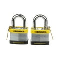 Brinks Commercial Laminated Steel 50mm Keyed Padlock with 2in Shackle ...