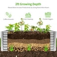 Land Guard 8x4x2ft Raised Rectangle Garden Beds Outdoor，Galvanized ...