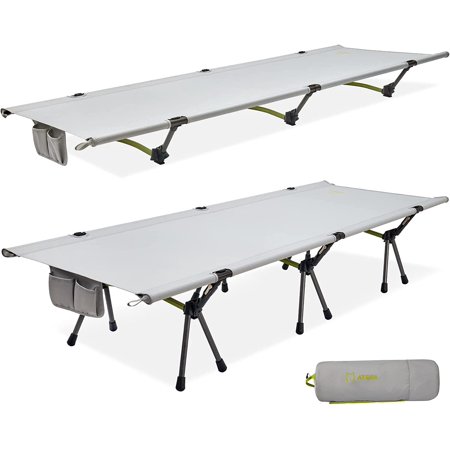 Sinda Heavy Duty Lightweight Folding Camping Cot Bed, Height Adjustable ...