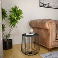 LeisureMod Runswick Mid-Century Modern Wood Top Round End Table With ...