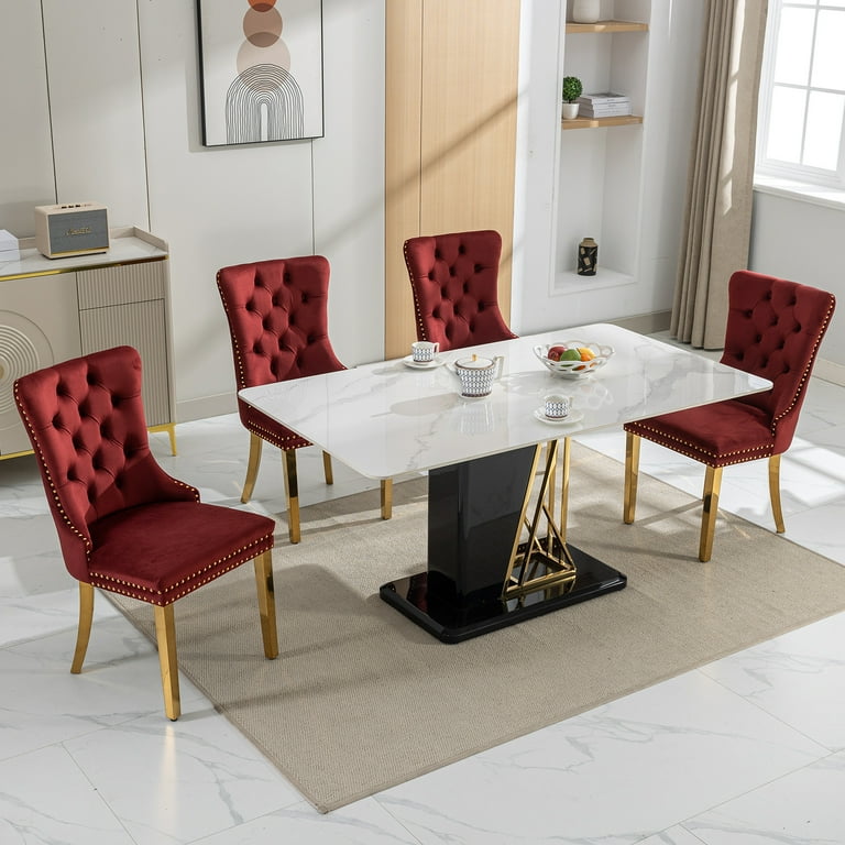 Burgundy dining room set store