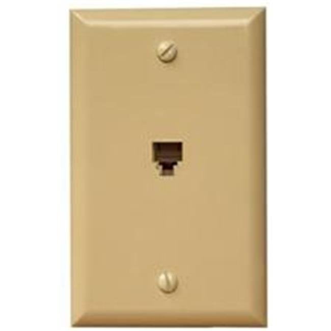 Morris Products 80010 Flush Phone Jack Ivory - Walmart.com
