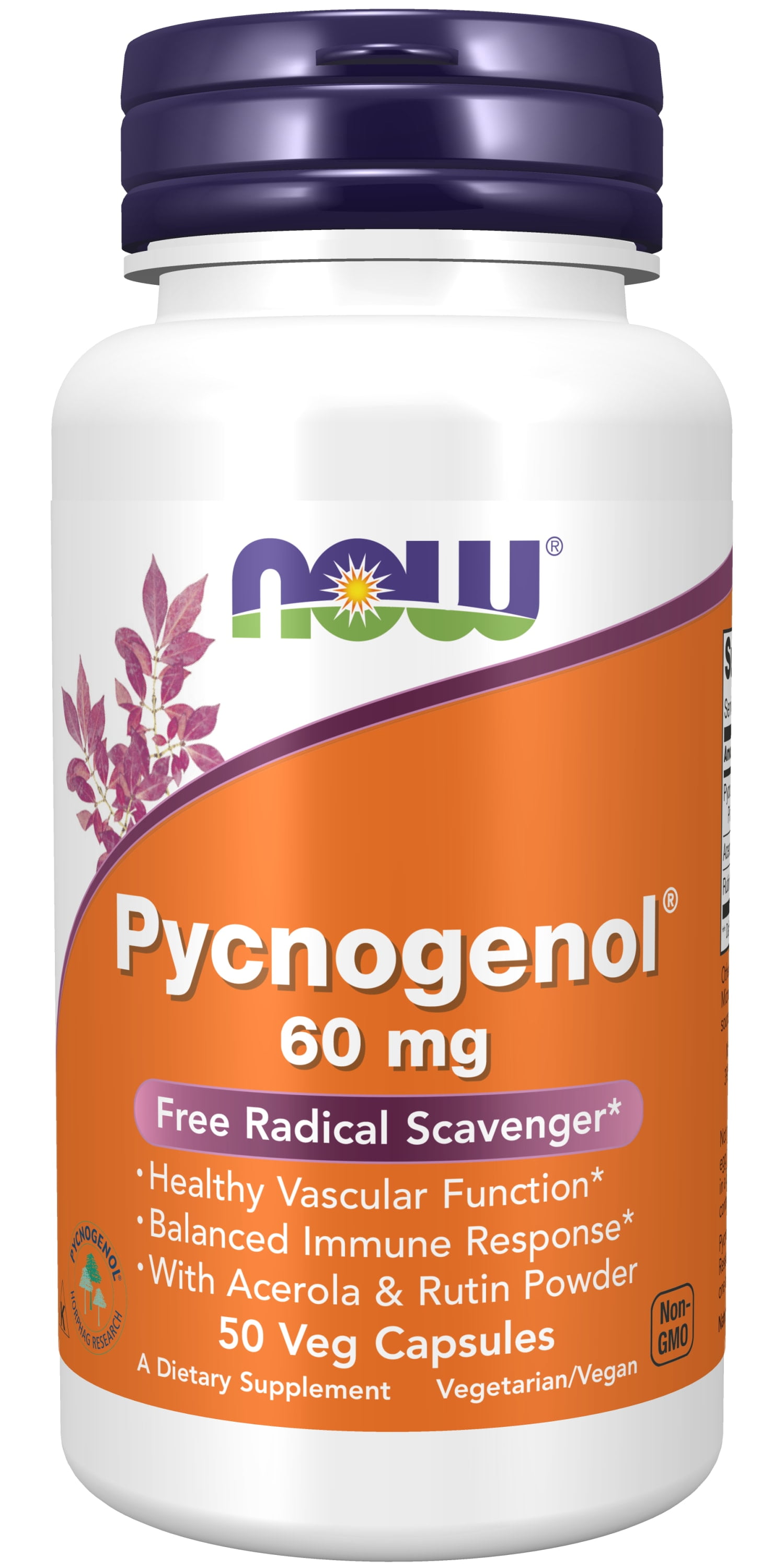NOW Supplements, Pycnogenol 60 mg (a Unique Combo of Proanthocyanidins ...