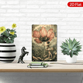 8x12 Inch Metal Wall Art, Fairy and Giant Poppy Flower Design Vintage ...