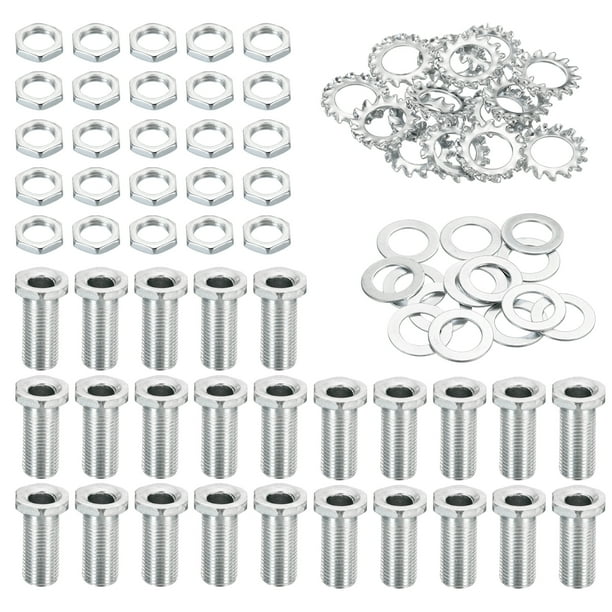 Uxcell M10 Thread 25mm Tall Hex Hollow Screw Bolts Chandelier Bolt Lamp ...