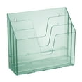 Acrimet Horizontal Triple File Folder Organizer (Clear Green Color ...