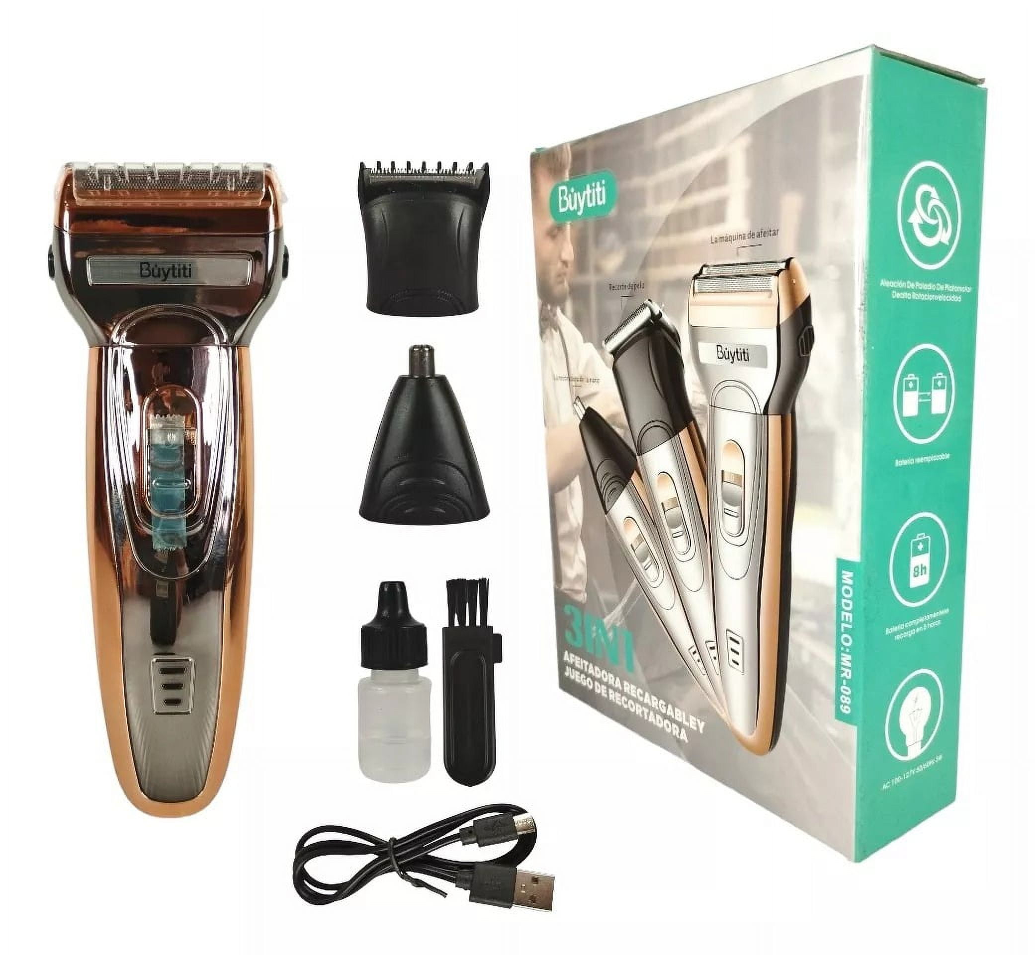Rasuradora Eléctrica Moderna BUYTITI 3 EN 1 | Walmart en línea