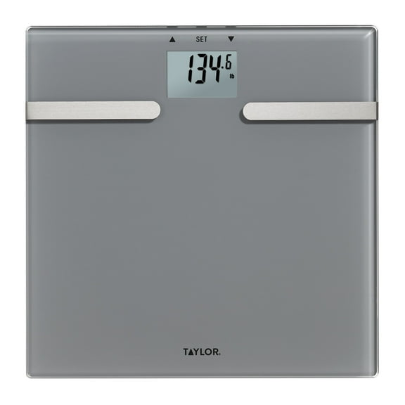 Taylor Glass LED Body Composition Scale with Quick View Readings 500lb ...