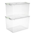 Sterilite, 66 Quart Clear Storage Bin, Latch Box Storage Container ...
