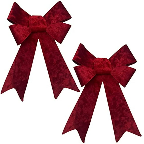 Outdoor Red Velvet Bows