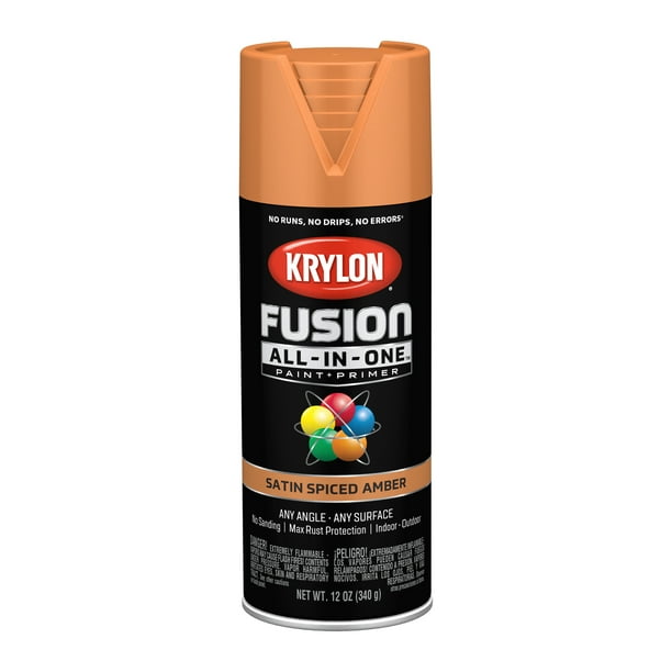 Krylon® Fusion All-In-One, Satin, Spiced Amber, 12 oz. - Walmart.com ...