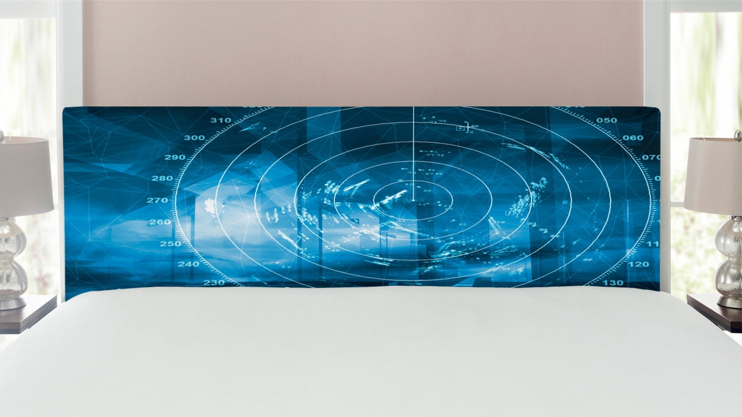 Navy Blue Headboard, Modern Ship with Radar Exposure in Screen Digital ...