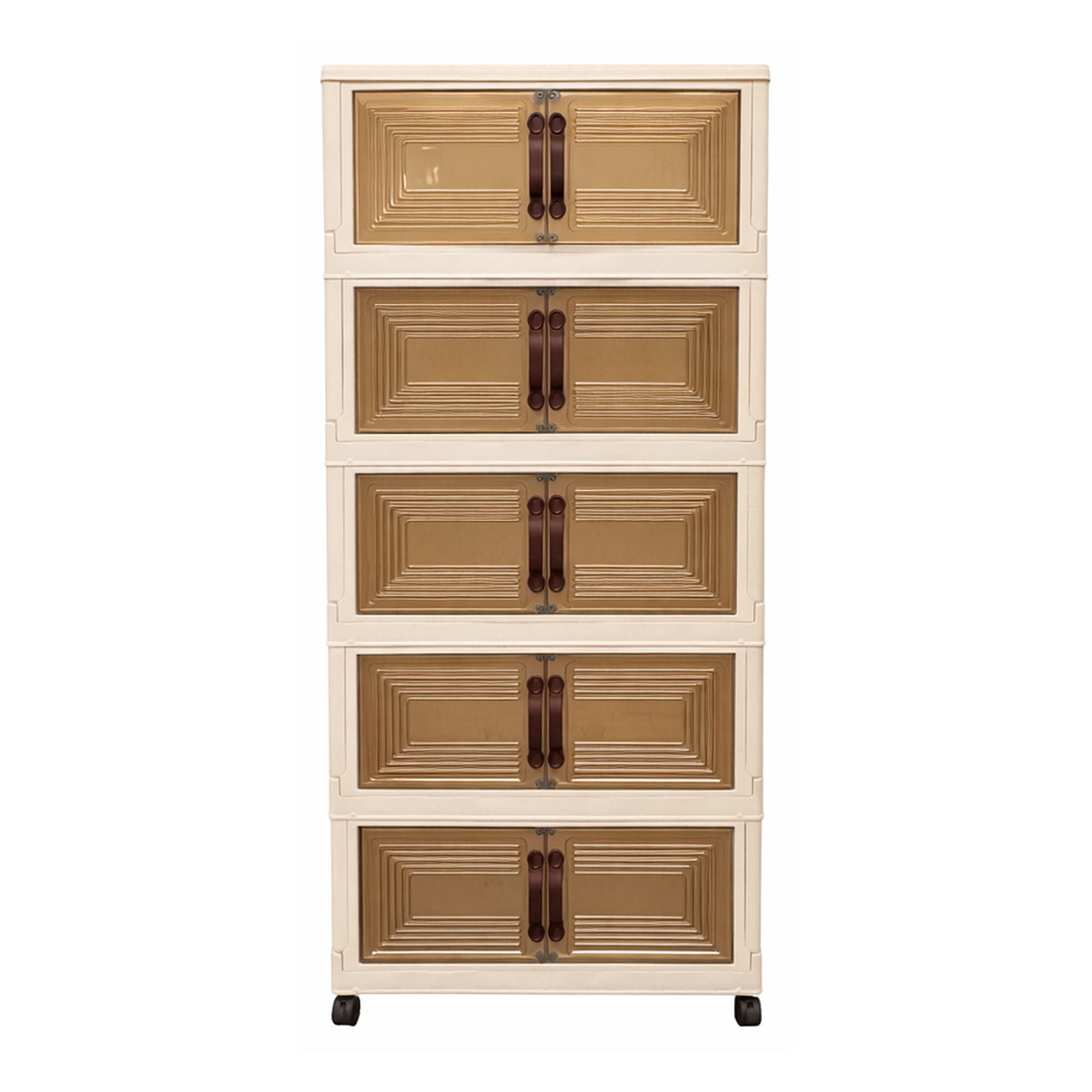 Click here for Intexca 5-Tier Folding Storage Cabinet With Wheels... prices