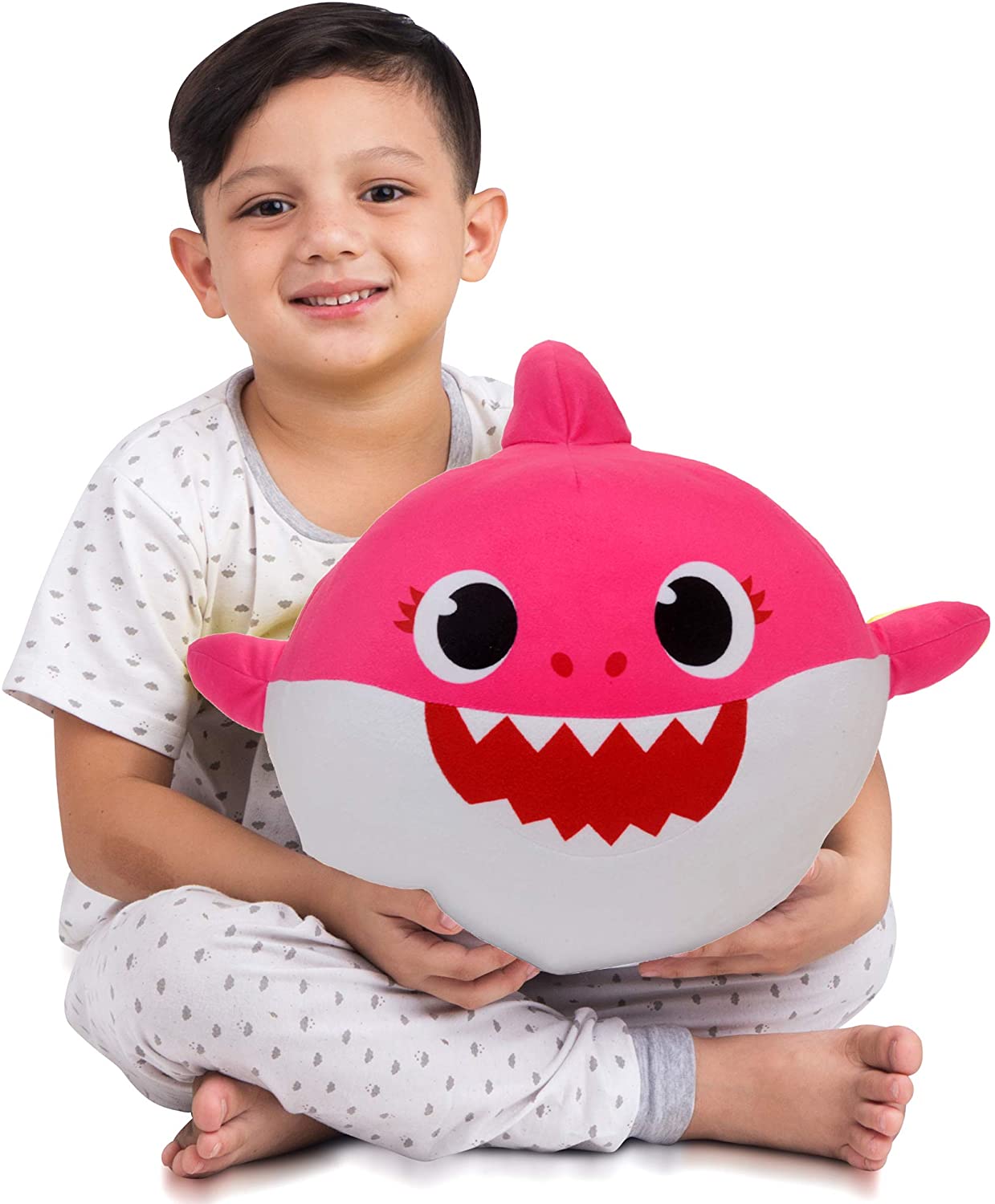 Kids Bedding Soft Plush Cuddle Pillow Buddy One Size Baby Shark Pink ...