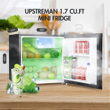 WANAI 3.2.Cu ft Two Door Mini Fridge with Freezer, A retro look,(yellow ...