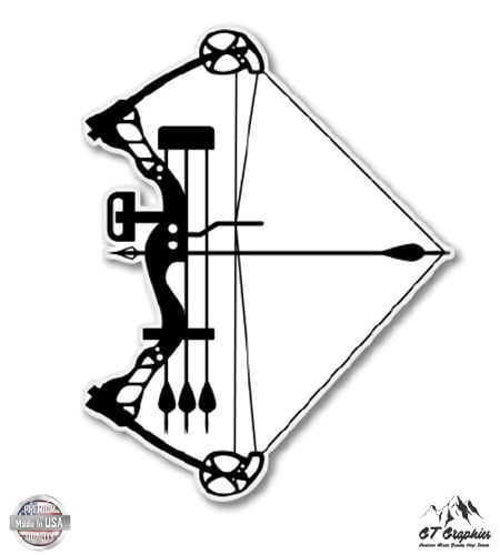 Compound Bow - 12" Vinyl Sticker Waterproof Decal - Walmart.com