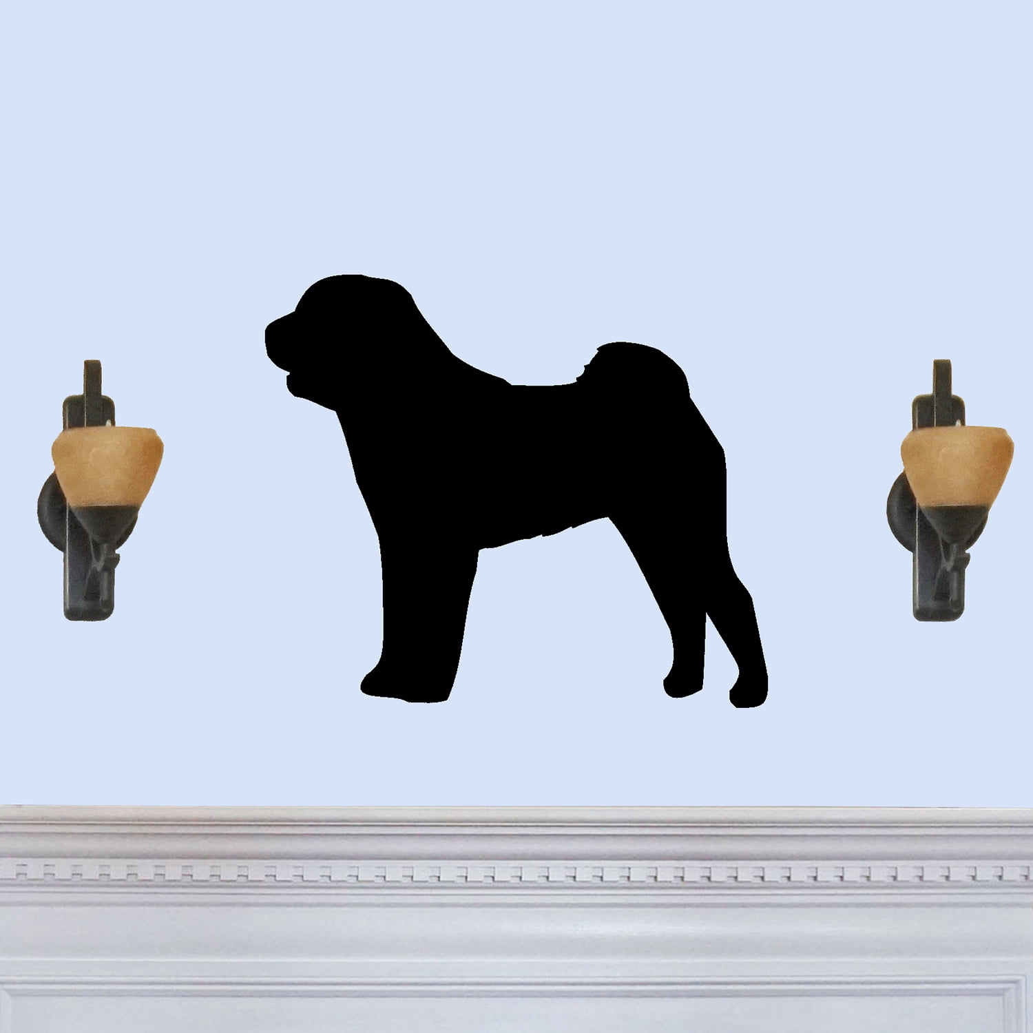 Shar Pei Dog Silhouette - Beautiful Solid Steel Home Decor Decorative ...