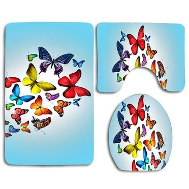 CHAPLLE Custom Rustic Red Black Buffalo Check Plaid 3 Piece Bathroom ...