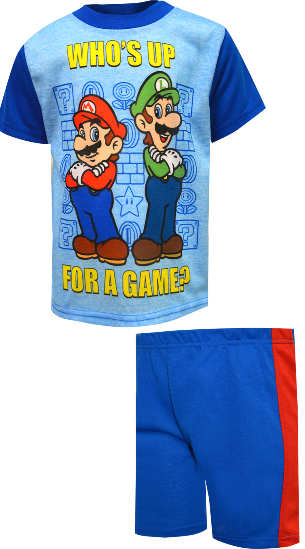 AME Sleepwear Boys' Super Mario Who's Up For a Game Pajamas (8 ...