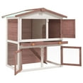 vidaXL Rabbit Hutch Bunny Cage with Pull Out Tray Pet House Solid Pine ...