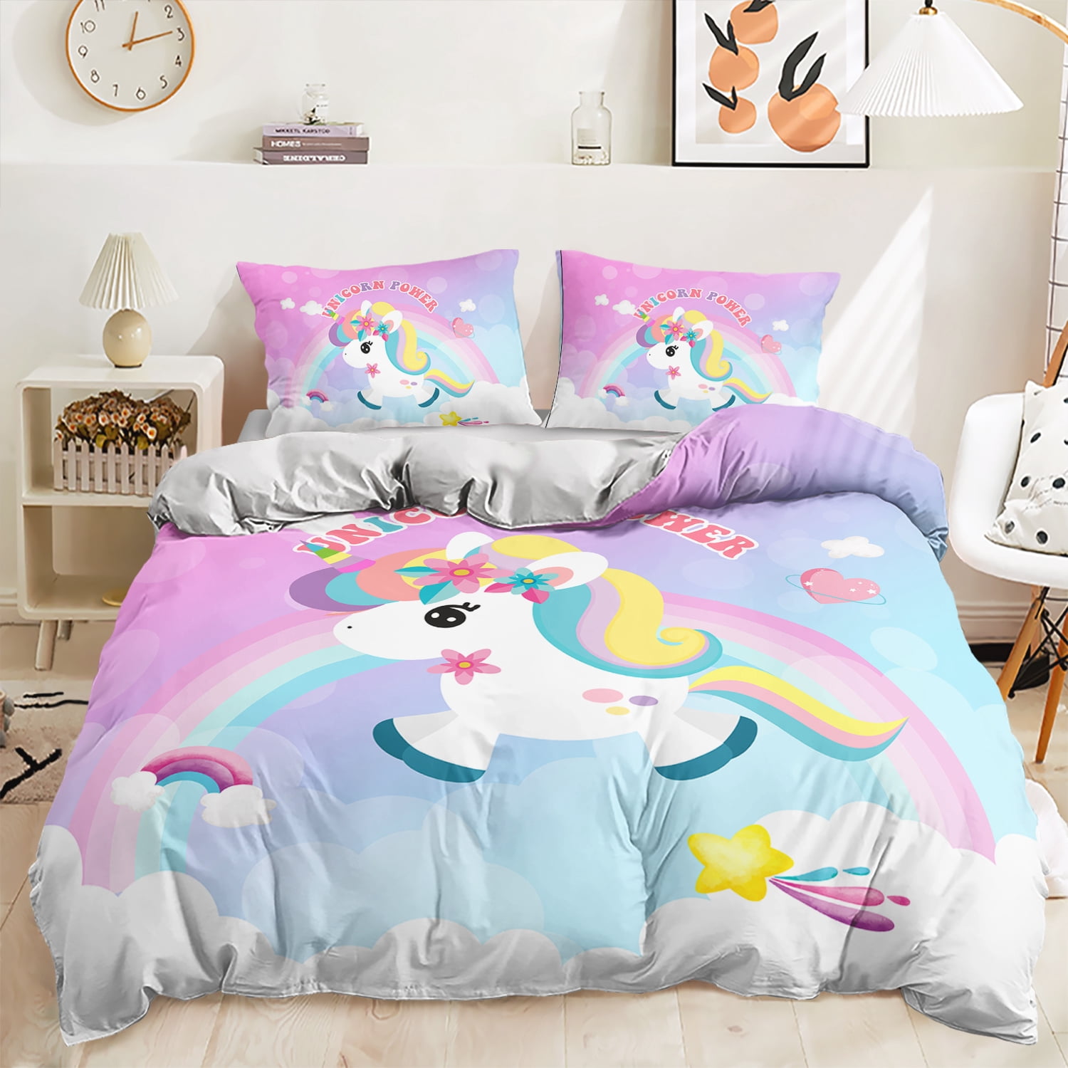 Hosima 3-Piece 3D Digital Duvet Cover With Pattern Composed Of Multiple ...