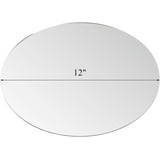 Darice Decorative Crafts 12 Inch Round Glass Floral Mirror for Table ...