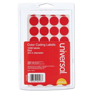 Avery Removable Print or Write Color Coding Labels, 3/4" Round ...