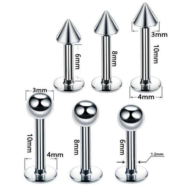 ziyahi 40 Pieces Nose Lip Tongue Eyebrow Tragus Navel Belly Ring ...