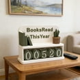 Books Read Tracker Sign, Manual Reading Goal Counter with Number Blocks ...