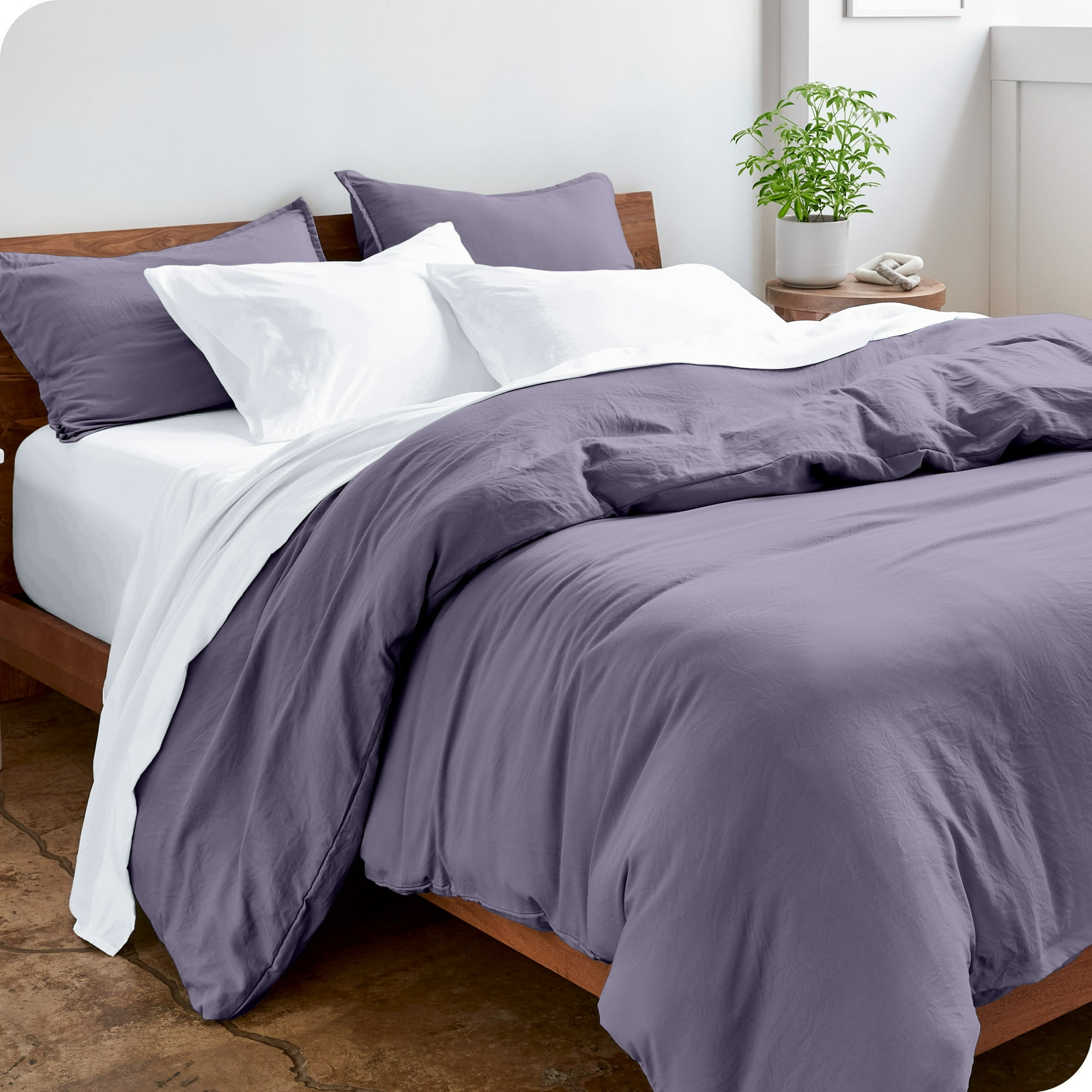 Click here for Bare Home Sandwashed Duvet Cover Set - Ultra-Soft... prices