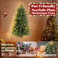 3FT Wall Hanging Christmas Tree with Led Lights, Pre lit Norfolk Pine ...