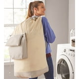 Mainstays Laundry Canvas Bag with Drawstring Closure, 24" x 36 ...