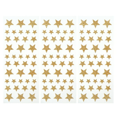 3 Sheets Reward Sticker Five-pointed Star Glitter Sticker Kindergarten ...